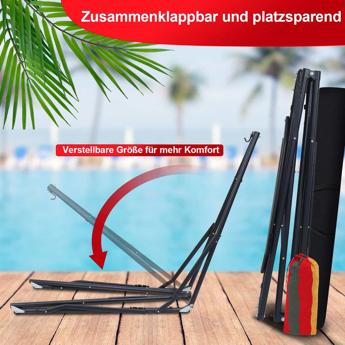 BMOT Hängematte mit Gestell Faltbar mit Aufbewahrungstasche – BMOT Tool