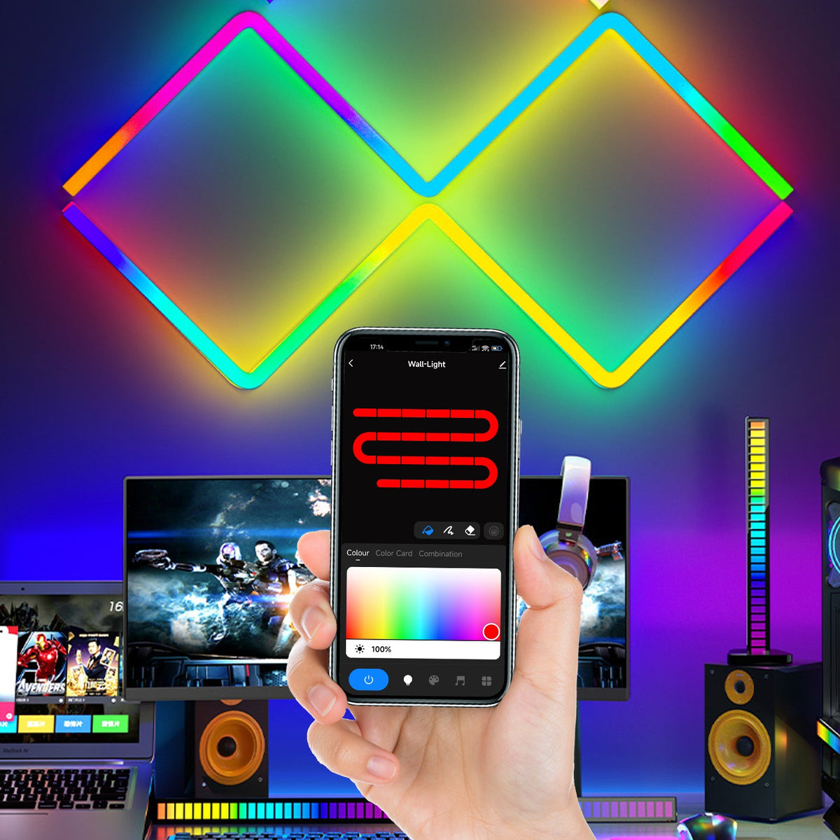 BMOT LED Wandleuchte Wandlampe WiFi RGBIC – BMOT Tool