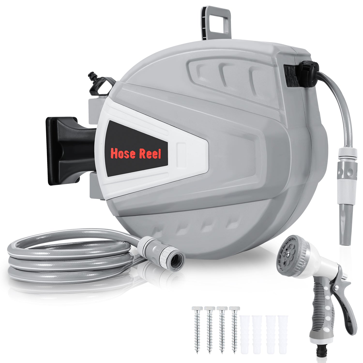 BMOT Schlauchtrommel Wasser Schlauchaufroller mit Handbrause Gartensch ...