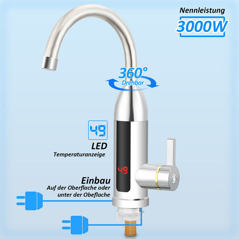BMOT Elektrisch Wasserhahn mit Durchlauferhitzer Heizung 3000W – BMOT Tool