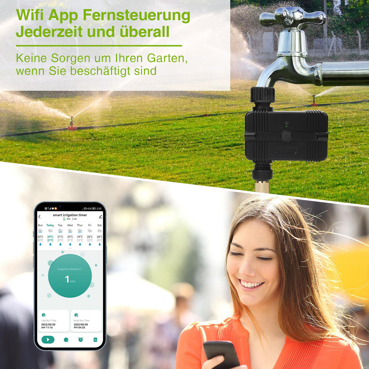 BMOT Bewässerungscomputer WLAN Bewässerungsuhr Bewässerungssteuerung ...