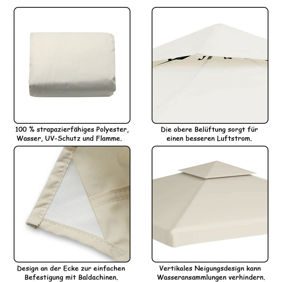 BMOT Ersatzdach für Pavillon 3x3m Doppeldach Dachplane – BMOT Tool